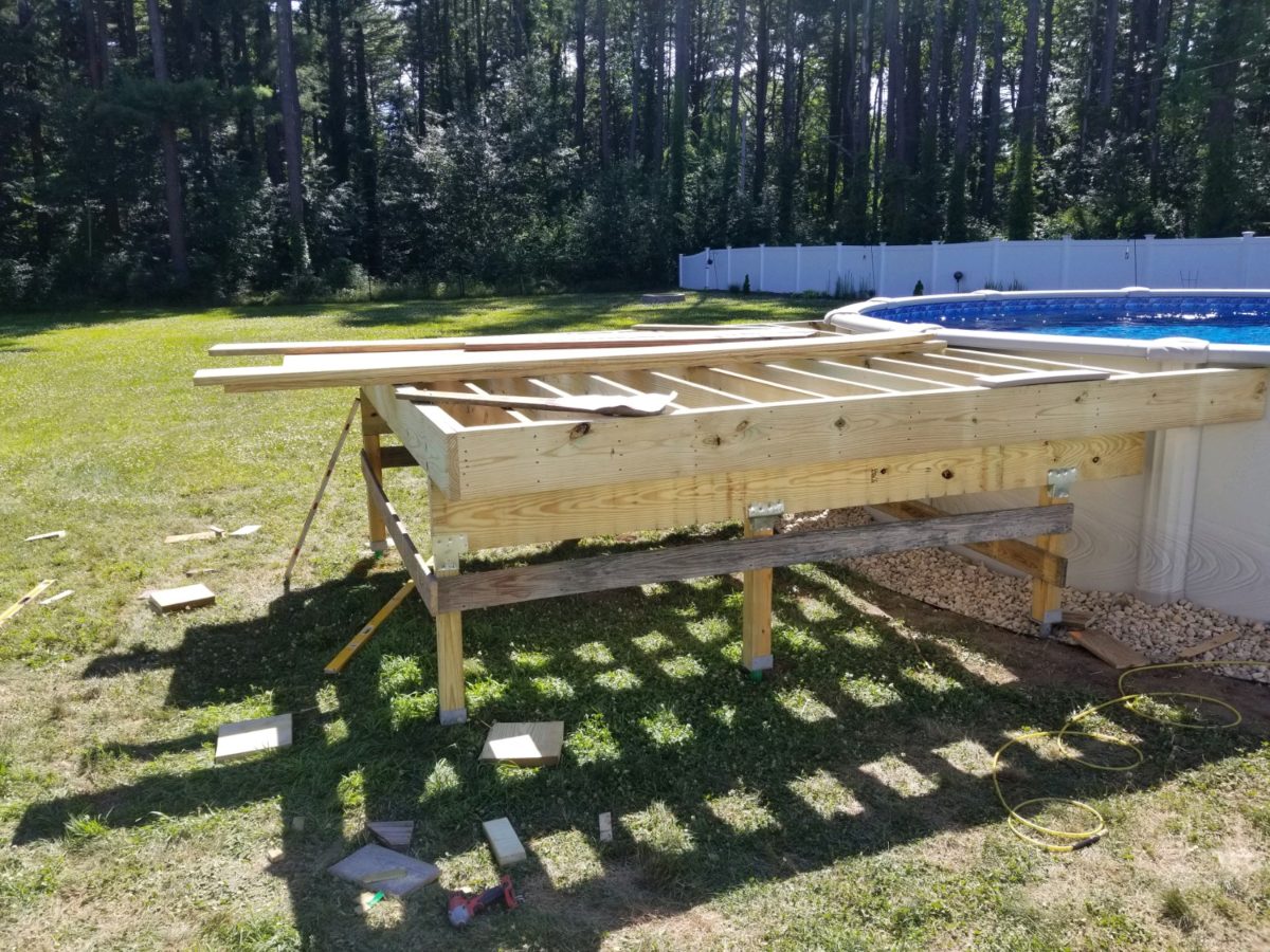 New Pool Deck and Rear Deck Modification in Norton, MA - J.P. Hoffman ...
