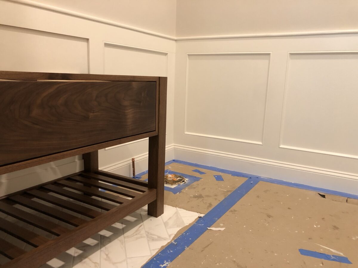 Custom Powder Room Vanity - Needham - J.P. Hoffman Design Build