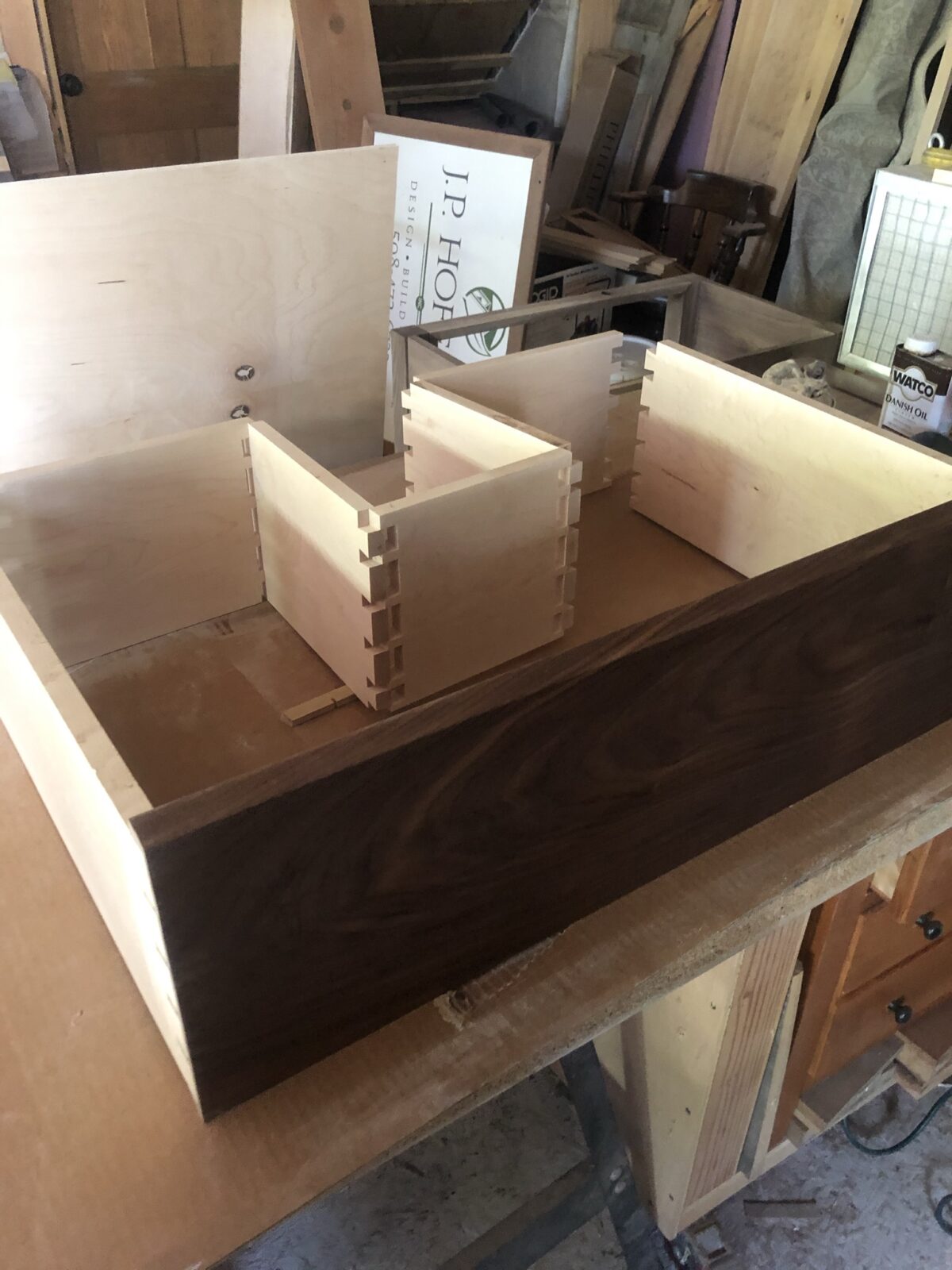 Custom Powder Room Vanity - Needham - J.P. Hoffman Design Build
